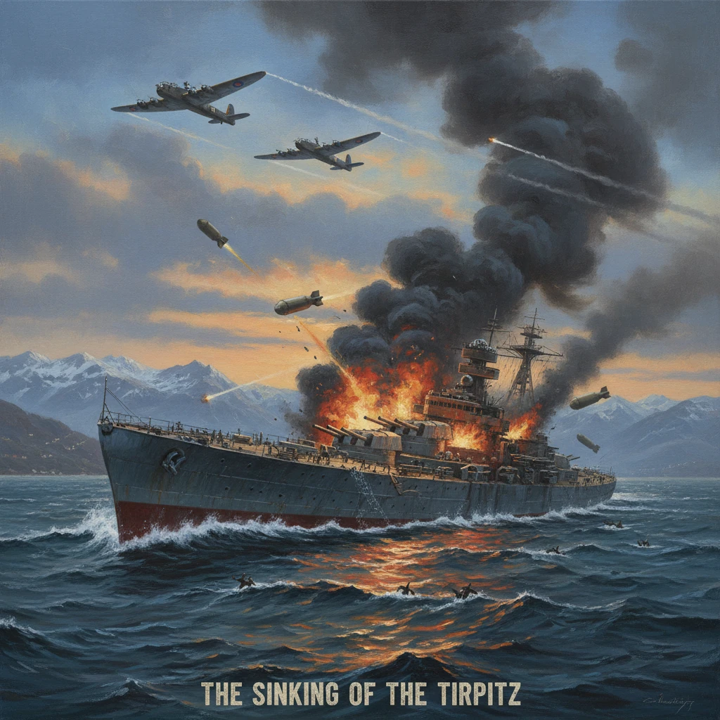 Sinking of the German Battleship Tirpitz - November 12, 1944 | This Day ...